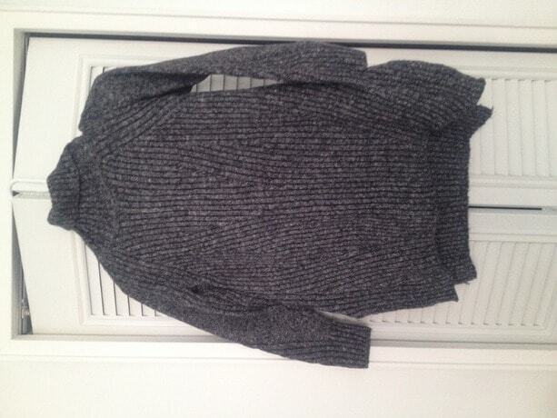 Dark Grey Turtleneck Side Slit High Low Sweater Shein Sheinside