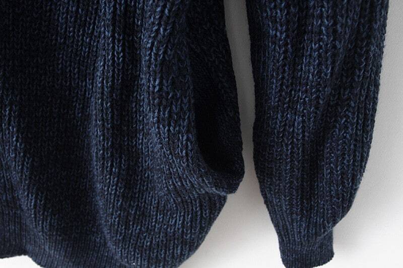 Navy Long Sleeve Loose Knit Cardigan Shein Sheinside