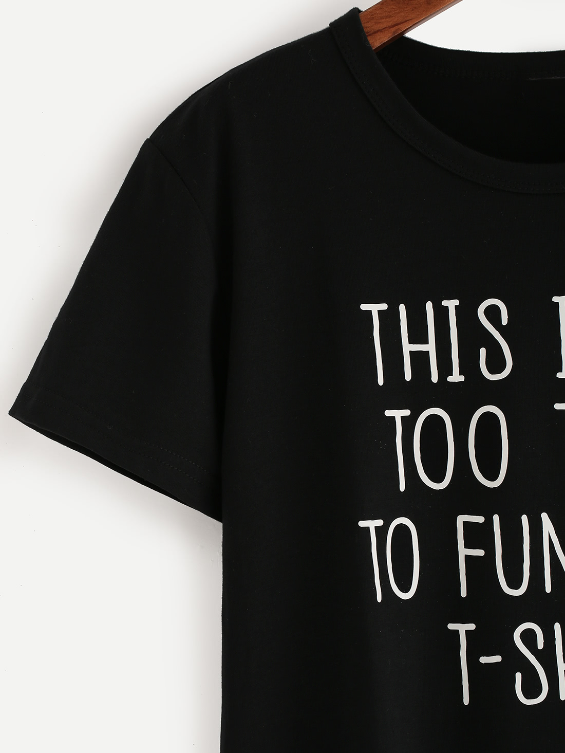 Slogan Print Tee Shein Sheinside