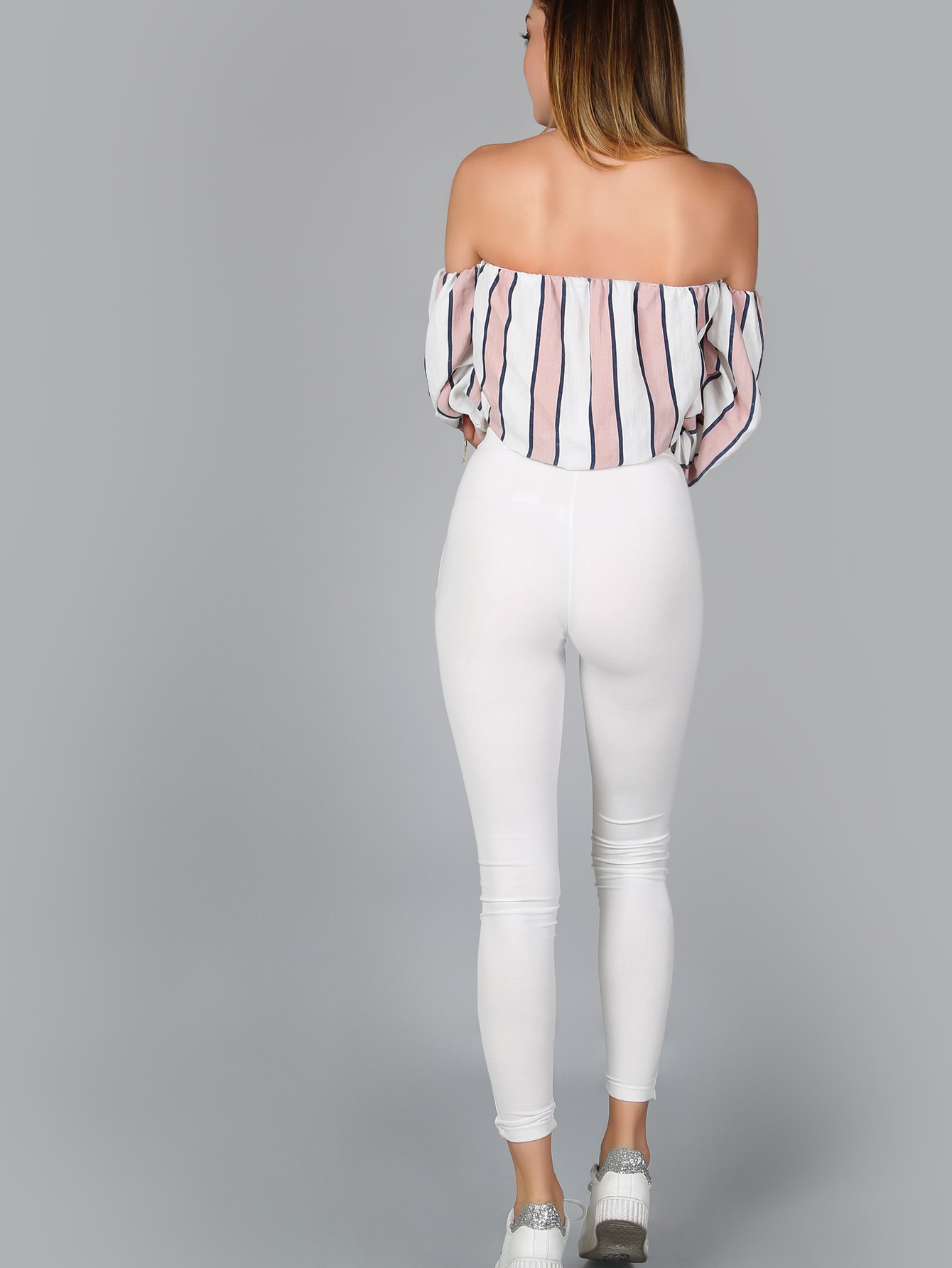 Off Shoulder Ruched Sleeve Top Shein Sheinside