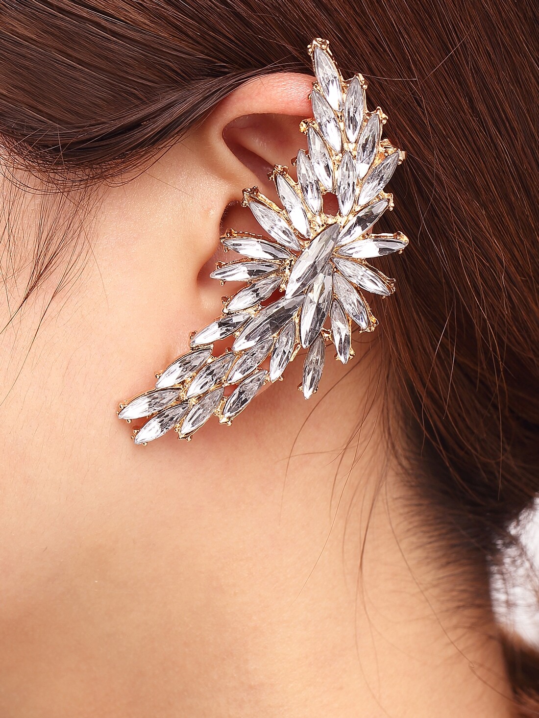 Rhinestone Statement Ear Cuff 1pcs Sheinsheinside