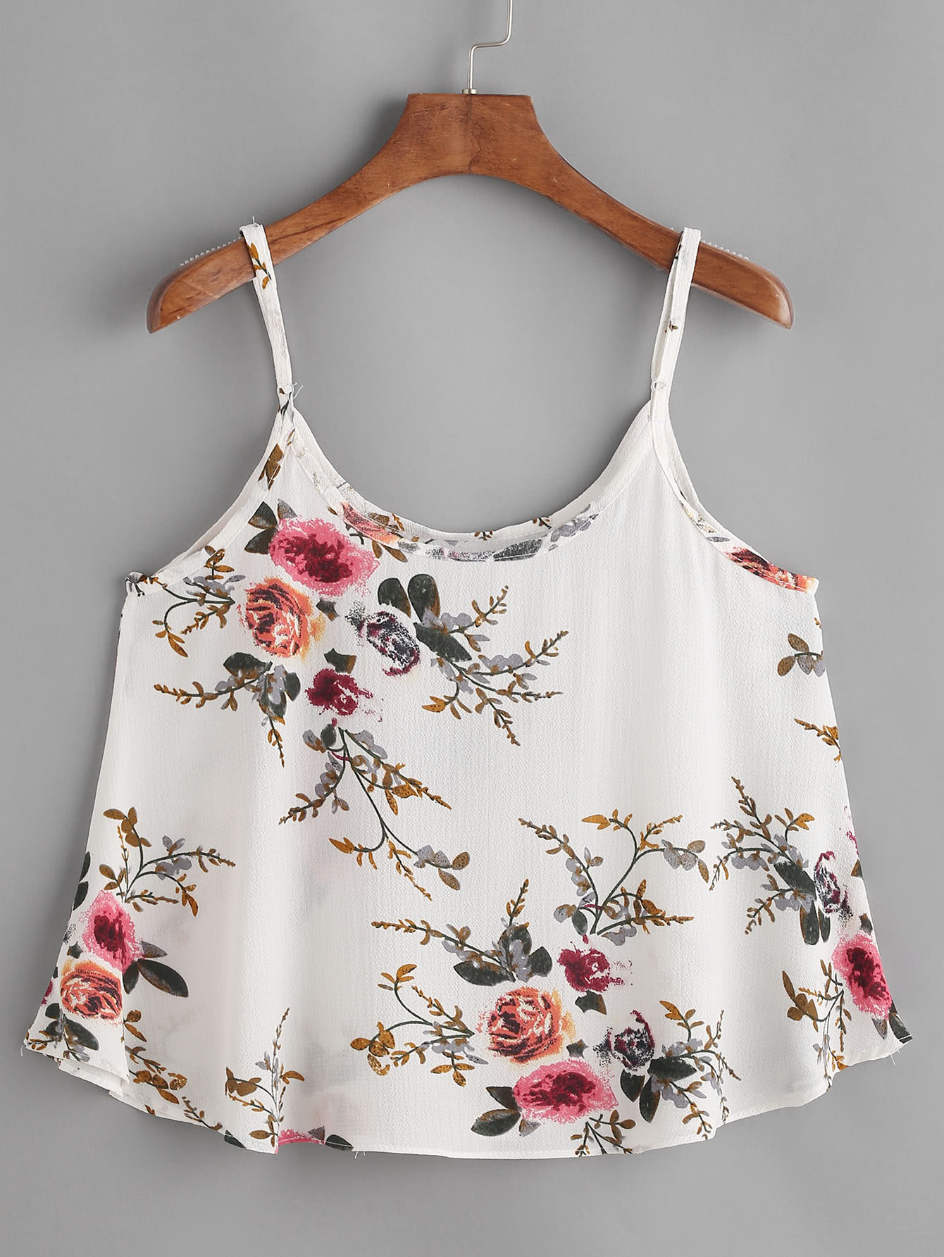 Top De Tirante Con Estampado Floral Spanish Shein Sheinside