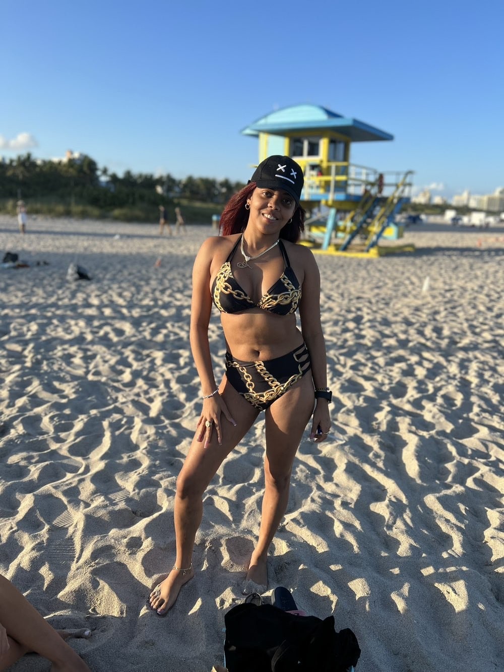 Shein Swim Bohofeel Chain Print Halter Triangle Bikini Swimsuit Shein Usa
